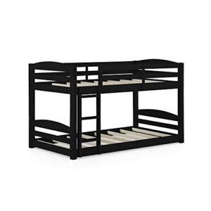 dhp phoenix twin bunk bed, black