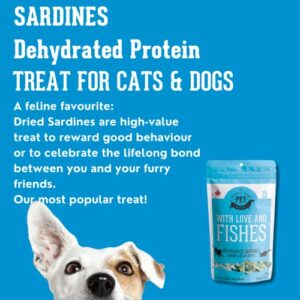 The Granville Island Pet Treatery Pure Proteins with Love and Fishes Sardine Treats for Dogs & Cats, 210 Gram