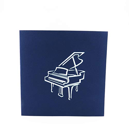 Grand Piano Pop Up Card for All Occasions - Happy Birthday, Graduation, Congratulations, Retirement, Fathers Day, Mothers Day - Musicians, Pianists, Music Lovers| Pop Card Express (Grand Piano Pop Up Card)