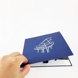 Grand Piano Pop Up Card for All Occasions - Happy Birthday, Graduation, Congratulations, Retirement, Fathers Day, Mothers Day - Musicians, Pianists, Music Lovers| Pop Card Express (Grand Piano Pop Up Card)