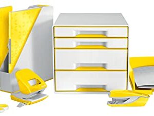 Leitz Medium Storage Cube, Yellow, Click and Store Range, 61090016