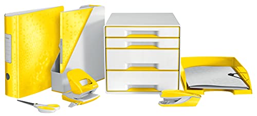 Leitz Medium Storage Cube, Yellow, Click and Store Range, 61090016