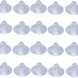 QMseller 30mm/1.2" Furniture Desk Glass Rubber Transparent Anti-Collision Suction Cups Sucker Hanger Pads for Glass Plastic Without Hooks, Pack of 20