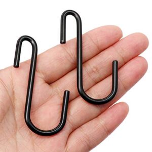 FAgdsyigao 4/8Pcs S-Shaped Hanging Hooks,Stainless Steel Hanging Hooks Kitchen Bathroom Hangers Holder Black 4pcs