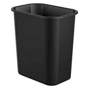 amazoncommercial 3 gallon commercial waste basket, black, 2-pack