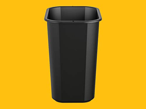 AmazonCommercial 3 Gallon Commercial Waste Basket, Black, 2-Pack