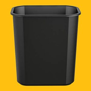 AmazonCommercial 3 Gallon Commercial Waste Basket, Black, 2-Pack