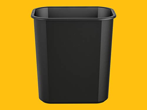 AmazonCommercial 3 Gallon Commercial Waste Basket, Black, 2-Pack