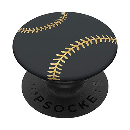 Dark light Baseball Softball On a Dark Gray Pattern PopSockets Swappable PopGrip