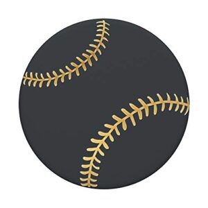 Dark light Baseball Softball On a Dark Gray Pattern PopSockets Swappable PopGrip