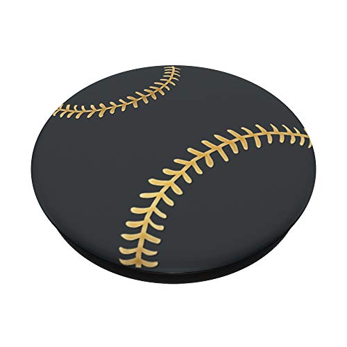 Dark light Baseball Softball On a Dark Gray Pattern PopSockets Swappable PopGrip