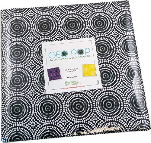 Christa Watson Geo Pop 10X10 Pack 42 10-inch Squares Layer Cake Benartex