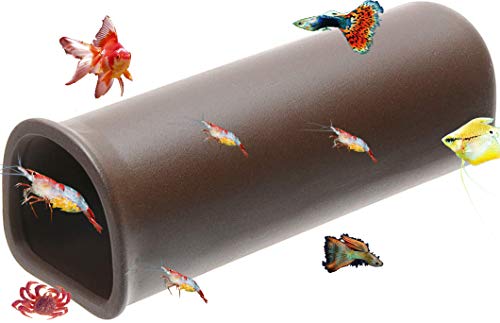 Saim Betta Fish Shrimp Cave Aquarium Cave Ceramic Spawning Breeding Cone Shelter Fish Tank Decorations Fish Bowl Ornament (Larger)