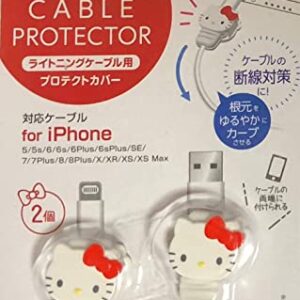 Friend Sanrio Hello Kitty Cable Protector Cell Phones Accessories 2pcs Set for iPhone (Lightning Cable)