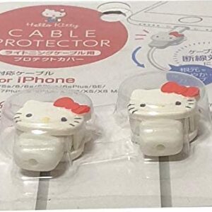 Friend Sanrio Hello Kitty Cable Protector Cell Phones Accessories 2pcs Set for iPhone (Lightning Cable)