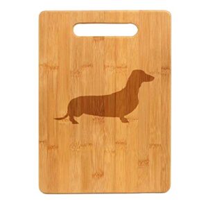 bamboo wood cutting board dachshund