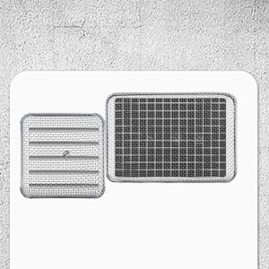 2 Pieces Flying Insect Screen RV Furnace Vent Cover (4.5 x 4.5 Inch)(8.5 x 6 Inch) Stainless Steel Mesh with Installation Tool