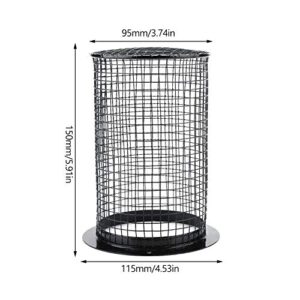 Sheens Reptile Anti Scald Lampshade, Day Night Ceramic Light Bulb Enclosure Cage Protector Round Reptile Heating Lamp Mesh Cover for Pet Reptile Amphibian