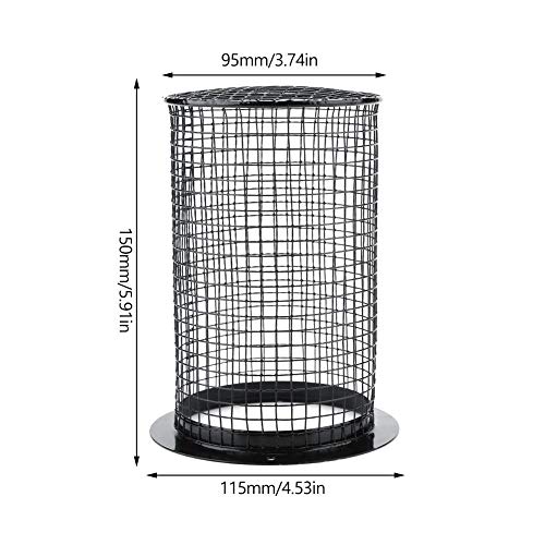 Sheens Reptile Anti Scald Lampshade, Day Night Ceramic Light Bulb Enclosure Cage Protector Round Reptile Heating Lamp Mesh Cover for Pet Reptile Amphibian