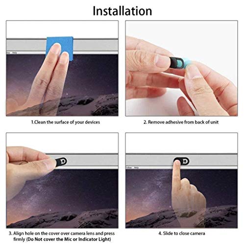 Privacy Camera Cover for Galaxy A50, A30, A20 - Security Blocker Webcam Closure Black Compatible with Samsung Galaxy A50/A30/A20 Phone Models