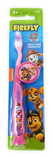 PAW Patrol Toothbrush for Kids 3+ yrs. Soft Suction Cup Pack of 2