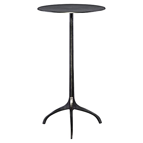 Uttermost Beacon 14" Wide Antique Nickel Tripod Accent Table