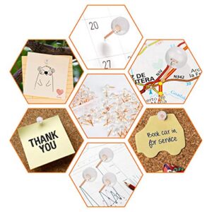 WenTao 150PCS Push Pins, Rose Gold Map Thumb Tacks, Large Size Pins Rose Gold Steel Point and Transparent Plastic Round Head for Bulletin Board, Fabric Marking, Crafts and Office Organization