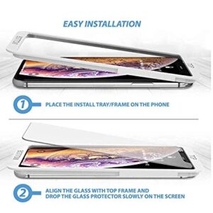 [4 Pack] Screen Protector for iPhone X, XS, 11 Pro, Beam Electronics Tempered Glass - 99% Touch Accurate with Easy Installation Tray and Accessories