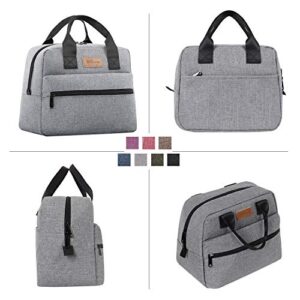 HOMESPON Insulated Lunch Bag for Women Men Lunch Box Cooler Lunch Tote for Work Picnic (Grey)