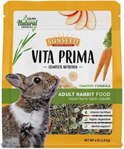 sunseed vita prima complete nutrition adult rabbit food, 4 lbs