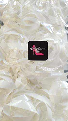 Twelve (12) Pure White Curly Bows - Dazzling Glossy Gift Bows Elegant Bouncy Easy