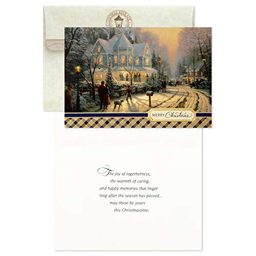 Hallmark Thomas Kinkade Boxed Christmas Cards Assortment, Snowy Scenes (3 Designs, 24 Christmas Cards with Envelopes)