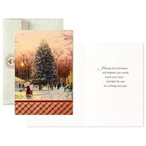 Hallmark Thomas Kinkade Boxed Christmas Cards Assortment, Snowy Scenes (3 Designs, 24 Christmas Cards with Envelopes)