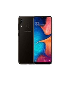 samsung galaxy a20 (32gb, 3gb ram) 6.4" super amoled, fast charge 4000mah battery, us & global 4g lte gsm factory unlocked a205g - international model (black, 32gb + 32gb sd bundle (single sim))