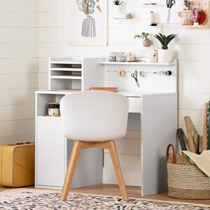 south shore crea craft table wth hutch-pure white