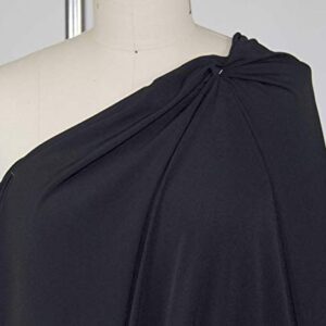 ITY Fabric | 10 Yard Continuous | Jersey Spandex Knit | 2-Way Stretch | 60" Wide (Black, 10 Yards)