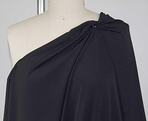 ITY Fabric | 10 Yard Continuous | Jersey Spandex Knit | 2-Way Stretch | 60" Wide (Black, 10 Yards)