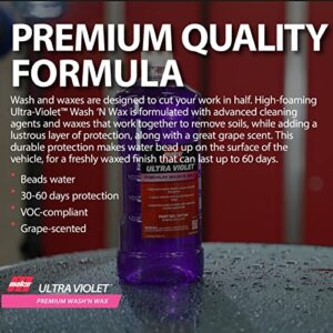 Malco Ultra Violet Premium Wash'n Wax – Best 2-in-1 Car Wash and Wax/Cleans and Provides A Durable, High-Gloss Shine in One Fast and Easy Step / 64Oz. (107164)