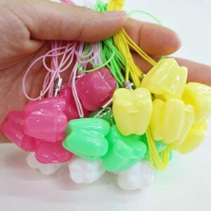 10PCS Plastic Baby Tooth Keepsake Box Baby Milk Tooth Storage Case Holder Organizer Save Container Lost Teeth Saver Deciduous Souvenir with Necklace Gift for Kids Color Random