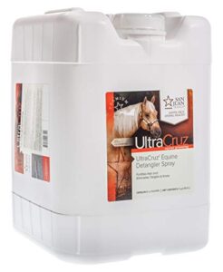 ultracruz equine detangler spray for horses, 5 gallon refill