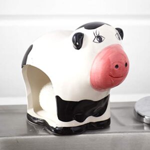 Home Essentials Ceramic Cow Scrubby Holder