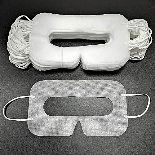 YinQin 100PCS Disposable VR Mask Universal Cover Mask for VR Mask Cover Sanitary VR Mask, VR Mask Rift, VR Eye Cover Pad, White