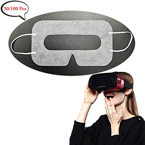 YinQin 100PCS Disposable VR Mask Universal Cover Mask for VR Mask Cover Sanitary VR Mask, VR Mask Rift, VR Eye Cover Pad, White