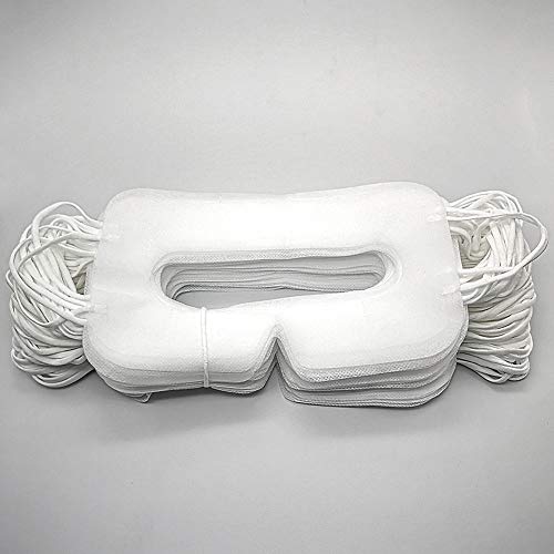 YinQin 100PCS Disposable VR Mask Universal Cover Mask for VR Mask Cover Sanitary VR Mask, VR Mask Rift, VR Eye Cover Pad, White