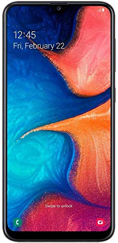 Samsung Galaxy A20 32GB, 6.4" US & Global 4G LTE GSM Factory Unlocked - International Model (Black, 32GB (Single SIM)) (Renewed)