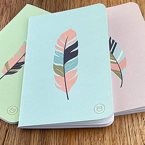 Pocket-sized Gratitude Journals - Freedom Set (Manage Stress & Anxiety, Mental Health Support, Self-Care Checklist, Prompts, 3.5" x 5.5", 36 pages)