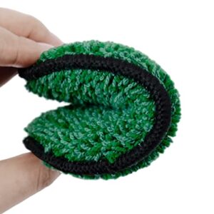 POLYTE Microfiber Buffing and Cleaning Pad (6 Pack, 5 in Round, Green)