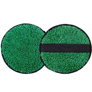 POLYTE Microfiber Buffing and Cleaning Pad (6 Pack, 5 in Round, Green)