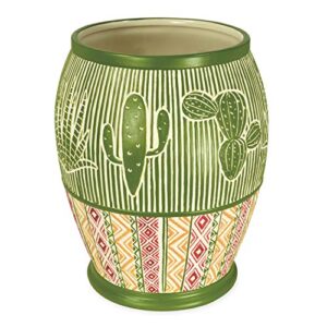 destinations cactus waste paper basket, wastebasket, olive