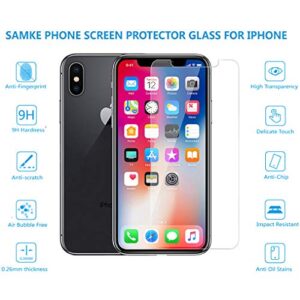 SAMKE Compatible with Apple iPhone XR iPhone 11 Screen Protector [6.1in][Not iP10-5.8in] Tempered Glass,2.5D Edge Advanced HD Clarity Work Most Case (9H Hardness, 6X Stronger, Bubble Free) [3 Pack]